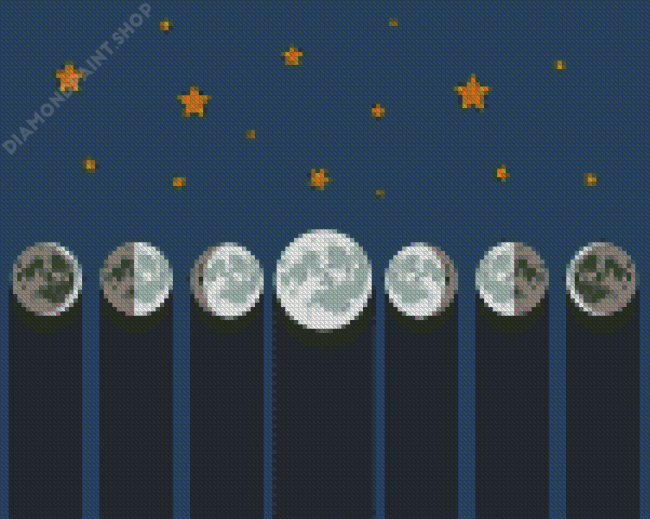 Phases Of The Moon - Diamond Paintings - DiamondPaint.Shop